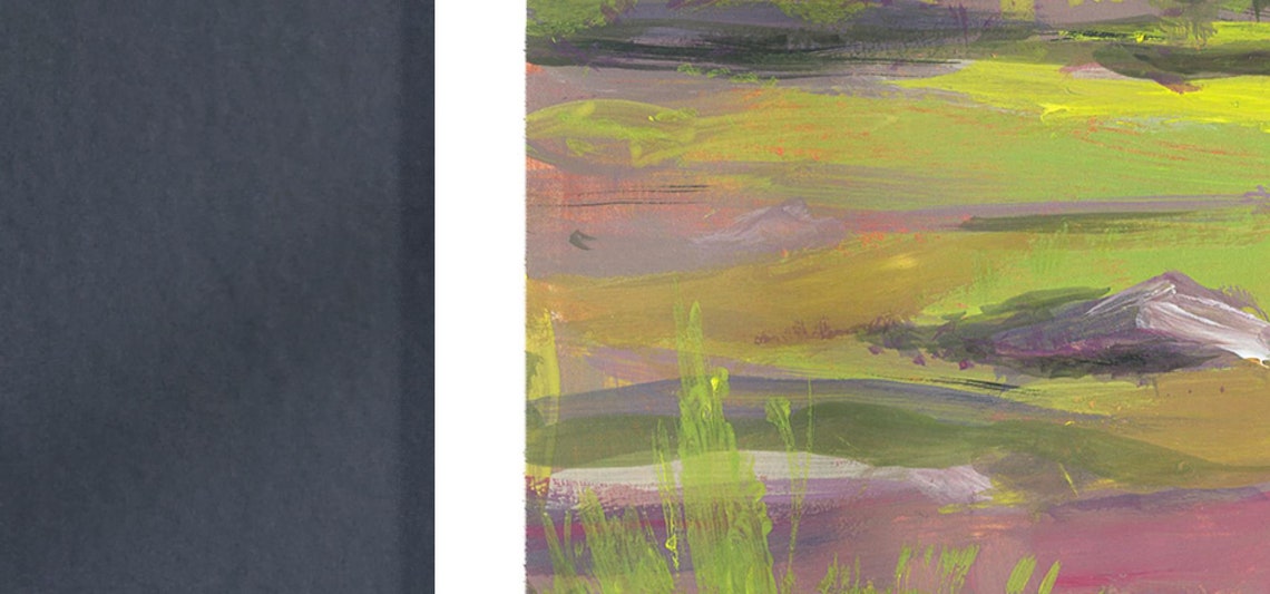 Abstract Landscape Art Print Print of Gouache Painting | Etsy