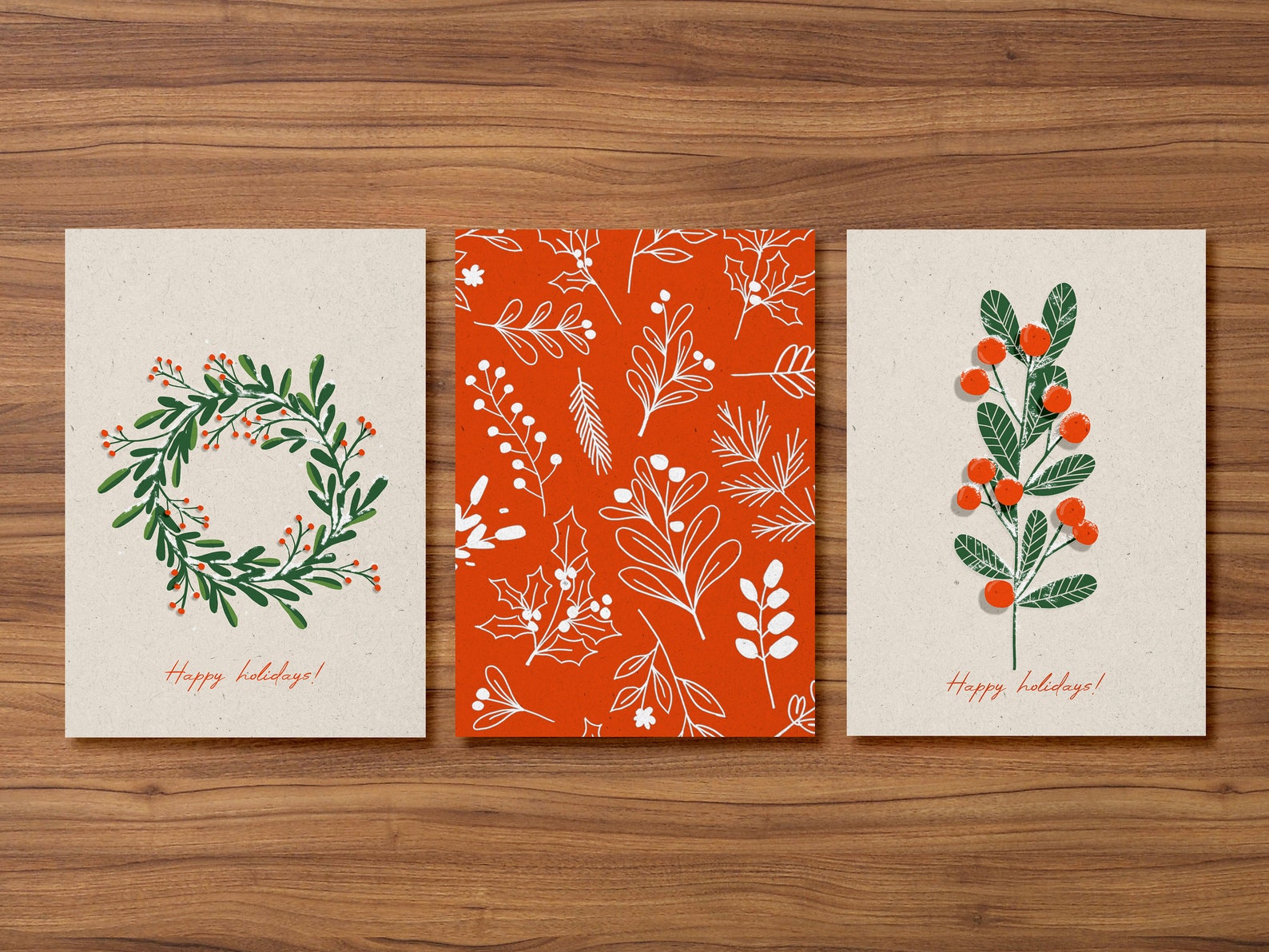 Illustrated Christmas Cards Special Winter Gift Cards Nature - Etsy