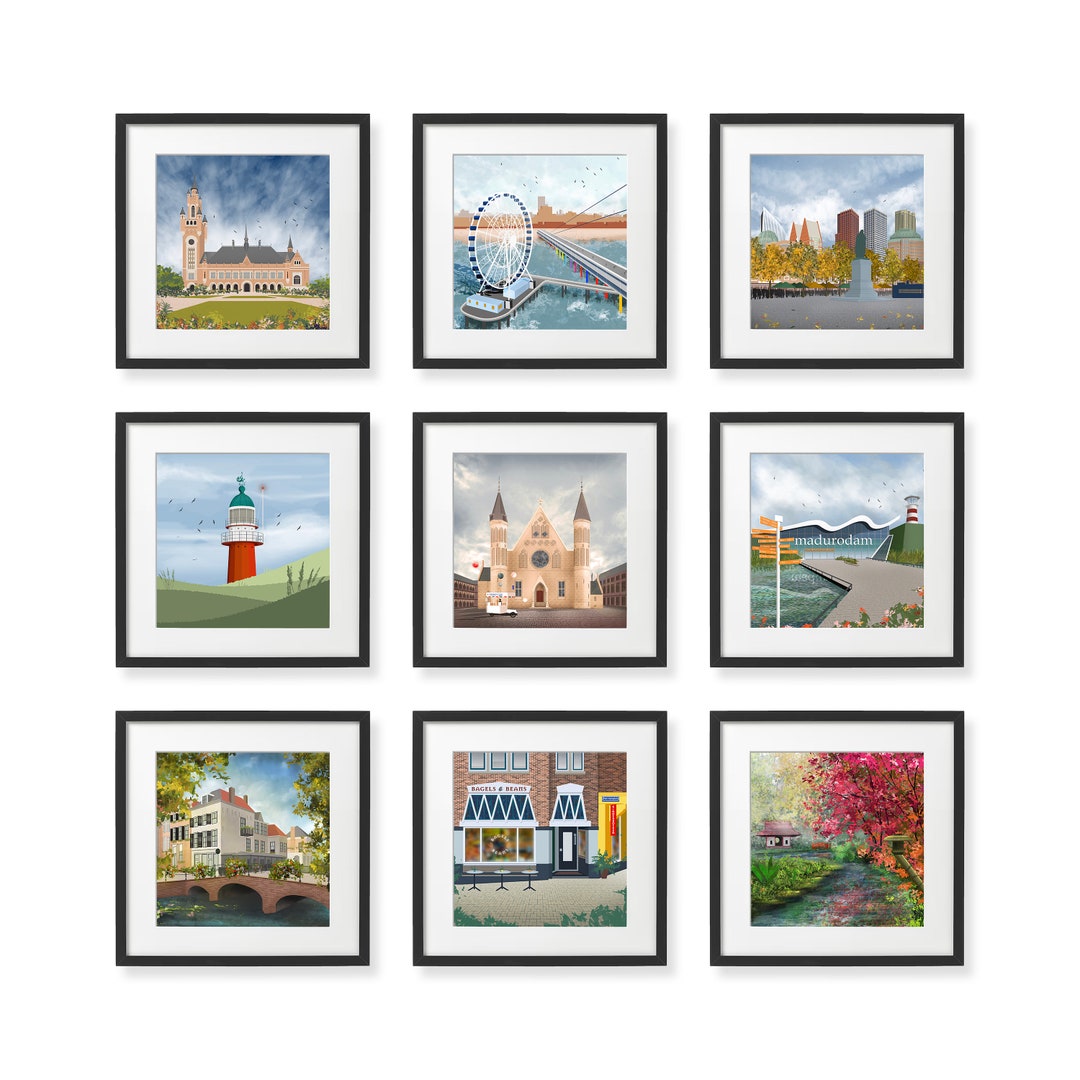 The Hague Art Print Souvenirs, the Netherlands, Minimalist ...