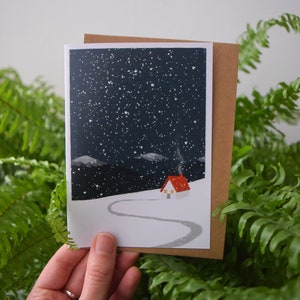 Cute Christmas Cards, Colorful Winter Gift Cards, Digital Illustrated ...