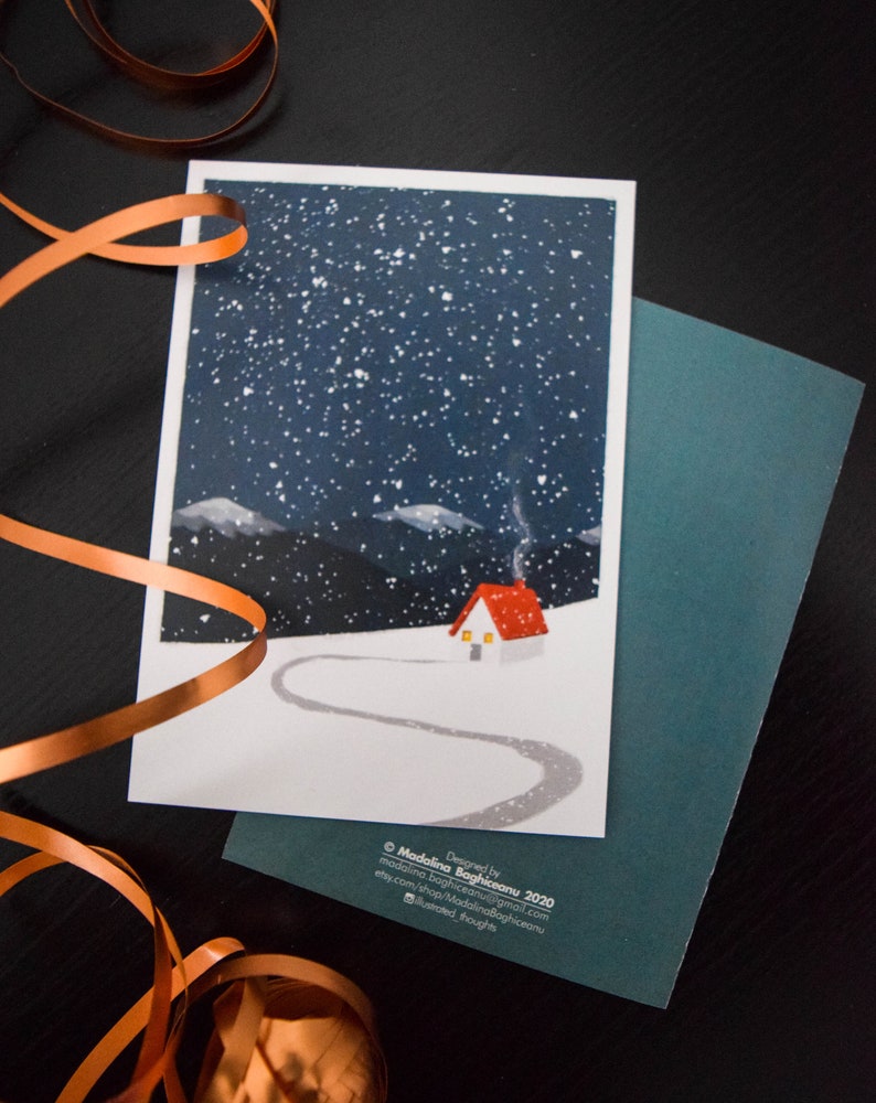 Cute Christmas Cards Colorful Winter Gift Cards Digital - Etsy