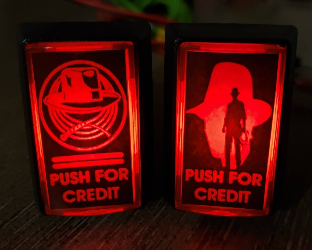 2 Custom Arcade1up LED Coin/credit Buttons With Custom USB Power Cord ...