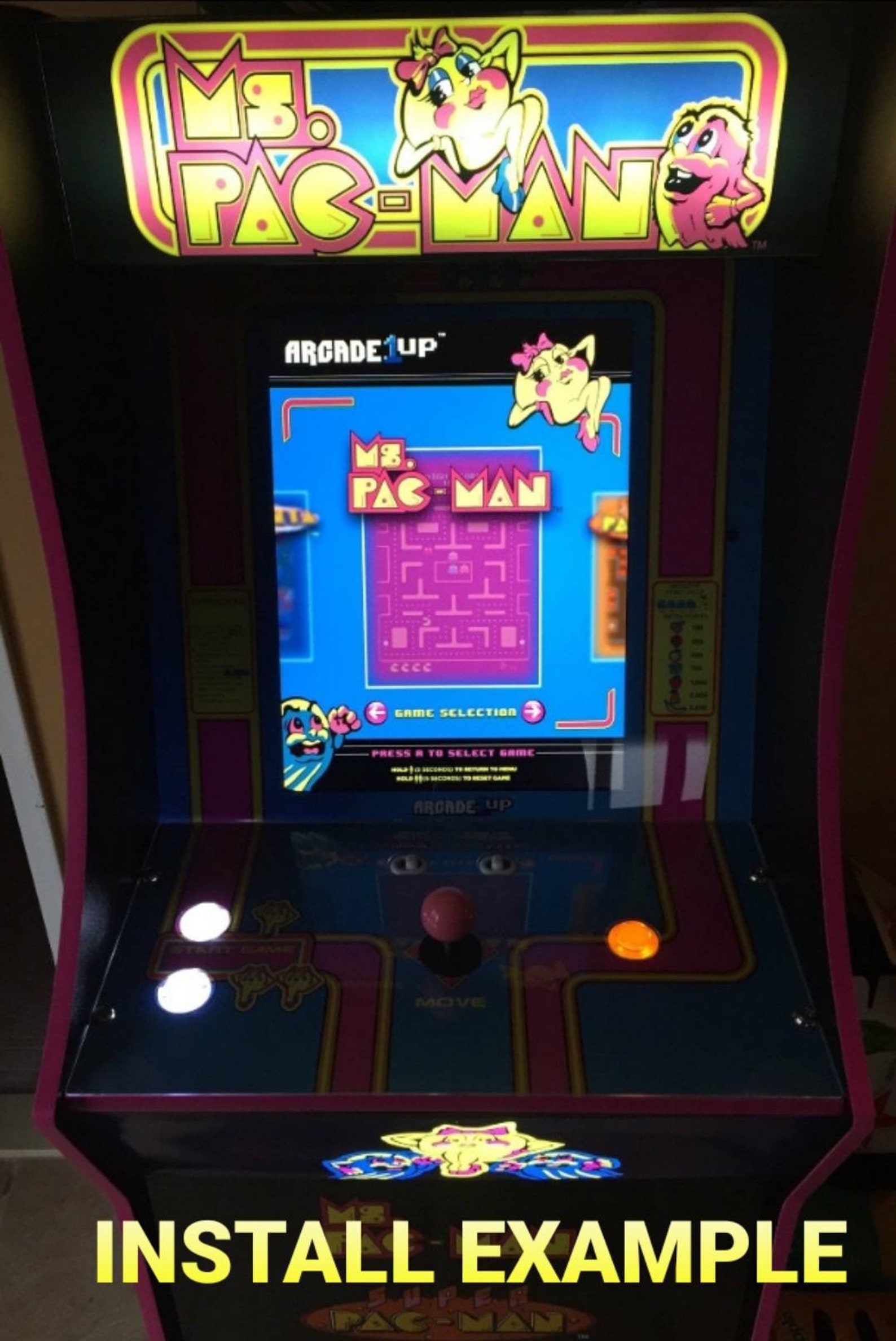Arcade1up Ms. Pac-man LED Buttons Upgrade With Custom Power Harness ...