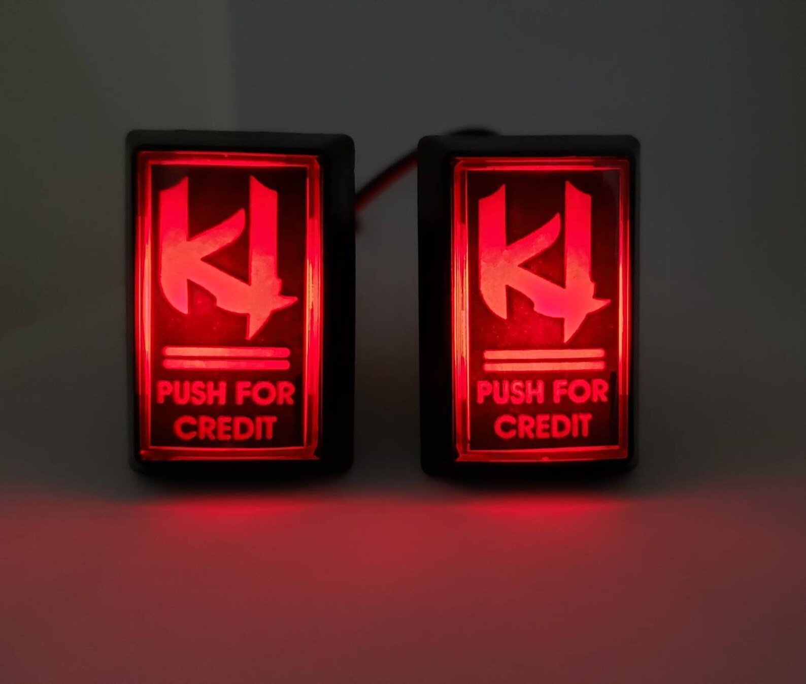 2 Custom Arcade LED Coin/Credit Buttons with Custom USB Power | Etsy