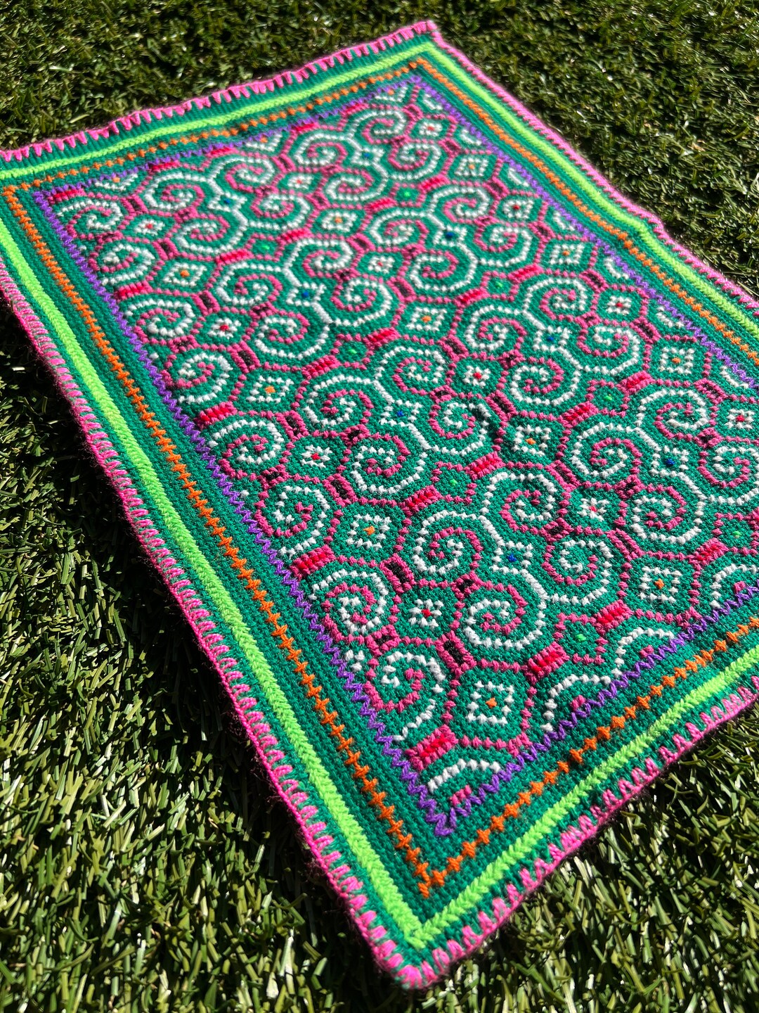 Shipibo Tapestry 26x36cm, Altar Cloth,ayahuasca Manta Cloth, Plant ...