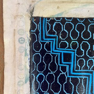 Ayahuasca Psychedelic Acrylic Painting, Handmade Shipibo-conibo Tribe ...