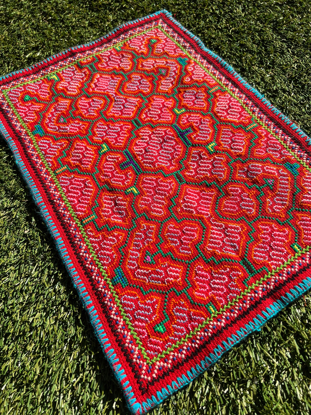 Shipibo 46x33cms Medium Altar Cloth,ayahuasca Icaro Tapestry,hand ...