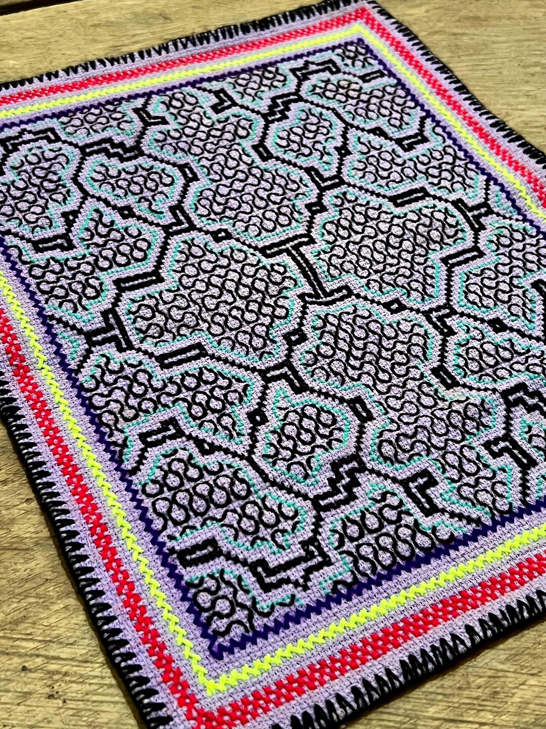 Shipibo Tapestry 31x38cm, Altar Cloth,ayahuasca Manta Cloth, Plant ...