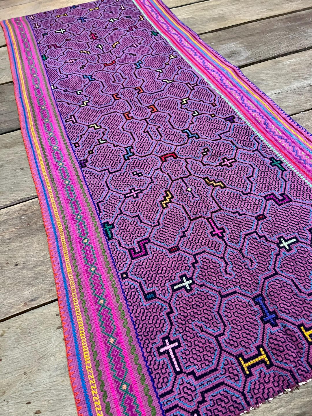 Shipibo Tapestry 157.5x66cm, Altar Cloth, Ayahuasca Wall Hanging ...