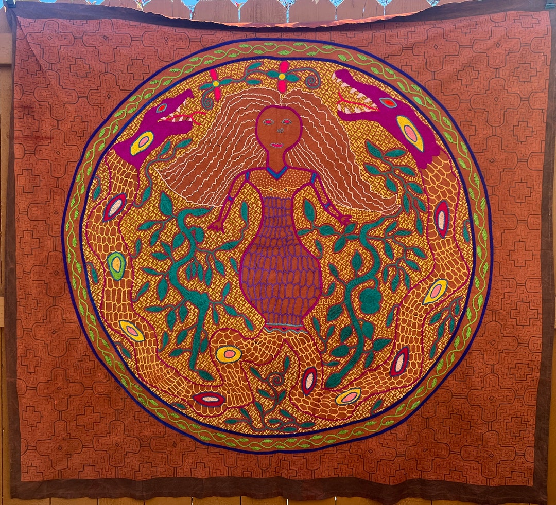 Shipibo 157x147cm Giant Wall Tapestry + Altar Cloth,ayahuasca Bobinsana ...