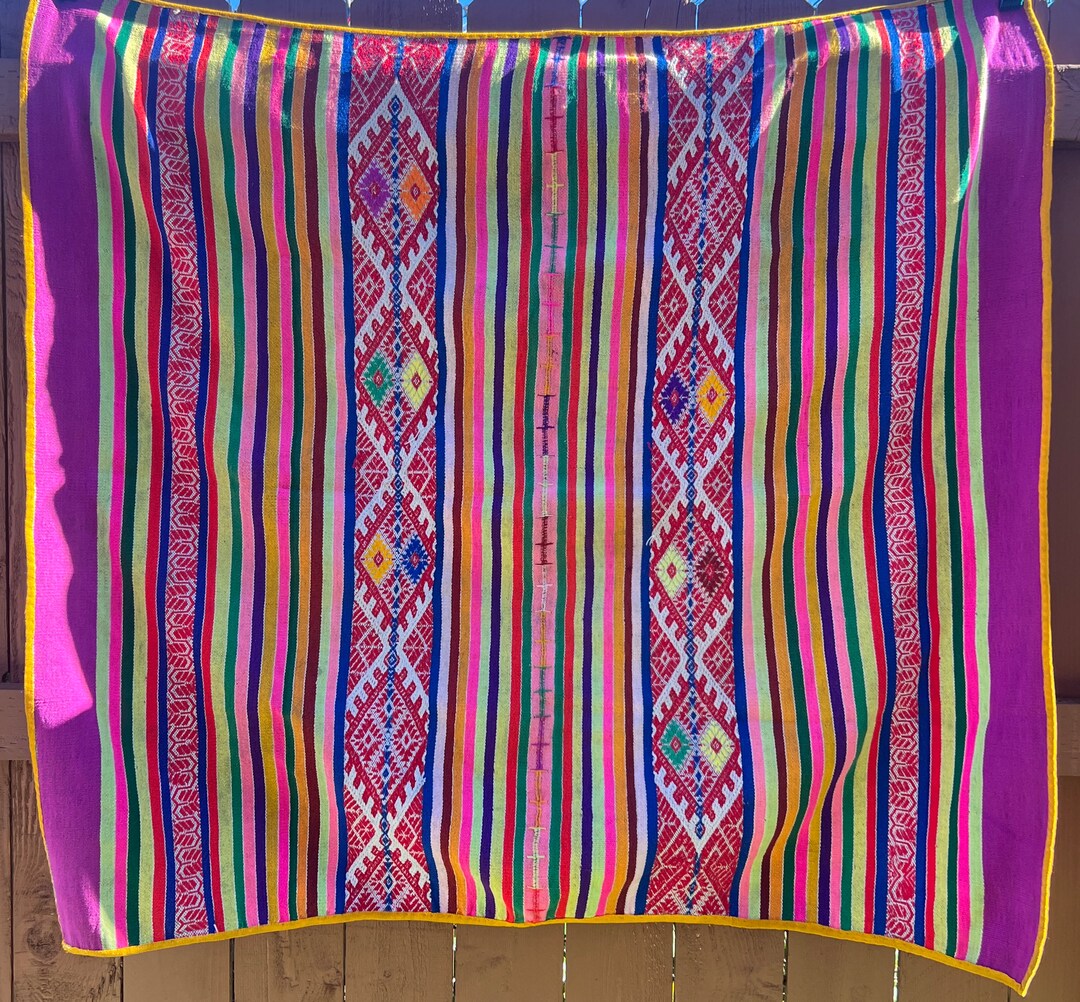 Vintage Andean Mastana Large Tapestry, Handwoven Alpaca Wool Textile ...