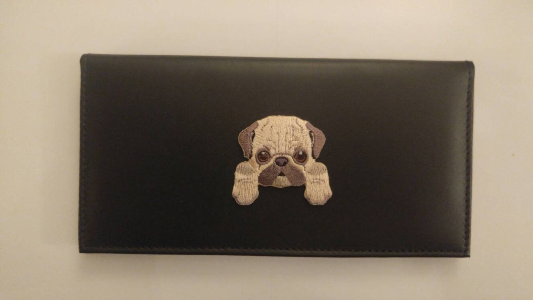 Pug Puppy Design Checkbook Cover / Holder Pugs - Etsy