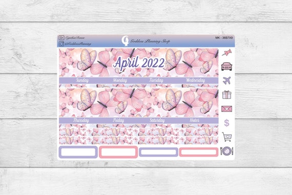 Stickers April Monthly Calendar Sticker Kit Budget Sticker Kit B ...