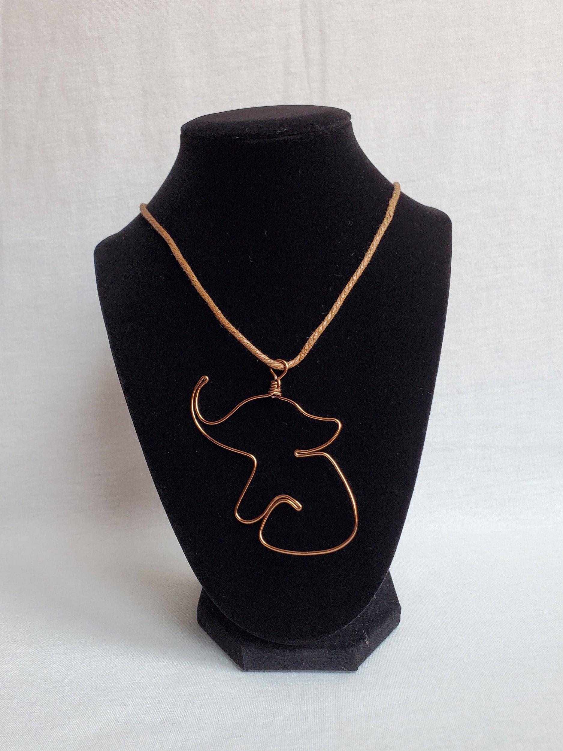 Copper Wire Baby Elephant Pendant - Etsy UK