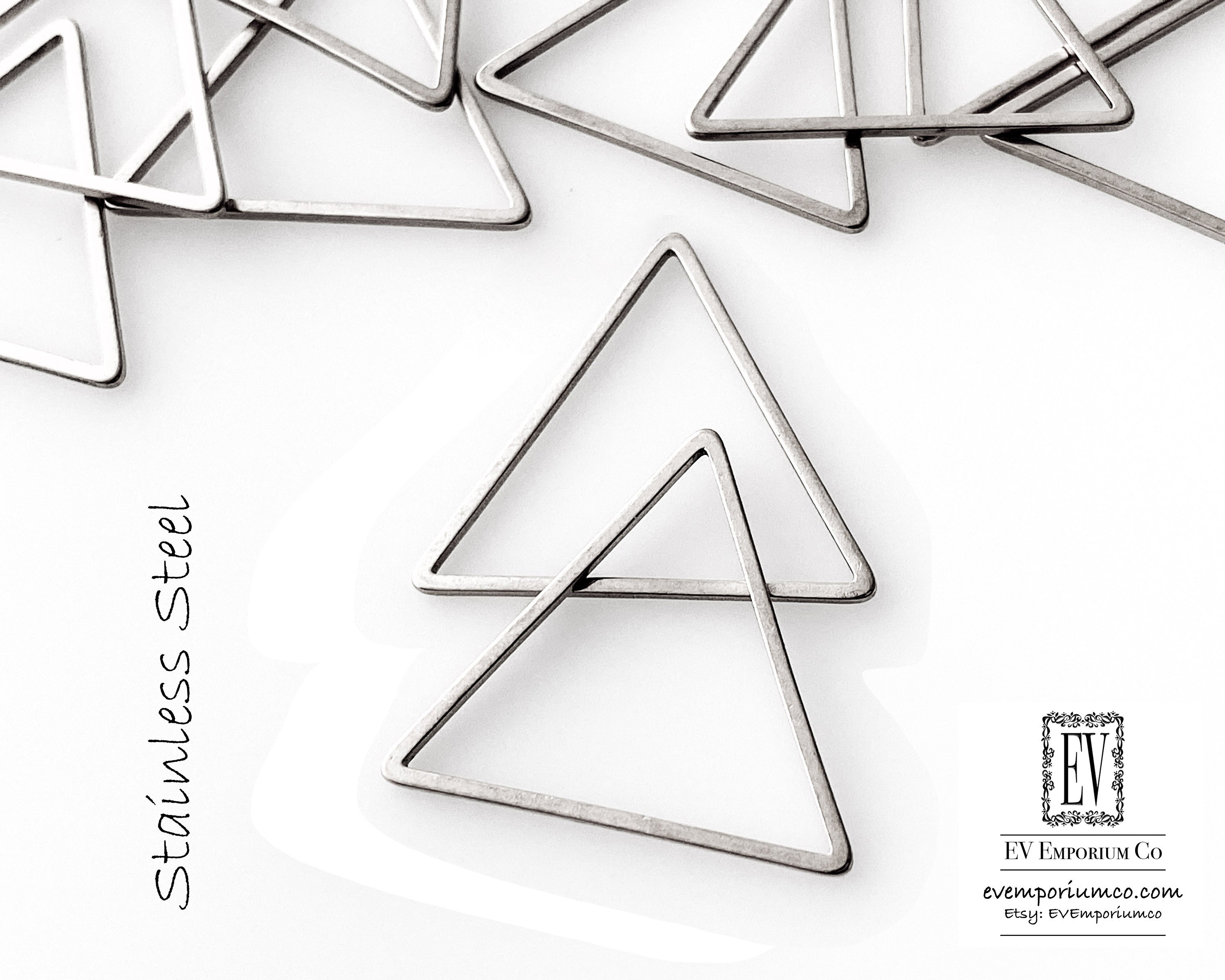 304 Stainless Steel Triangle Connectors Silver Frames for - Etsy