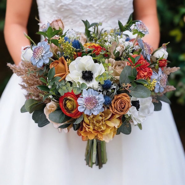 Rust Bridal Bouquet - Etsy