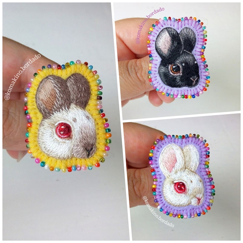 Embroidered Brooch - Etsy