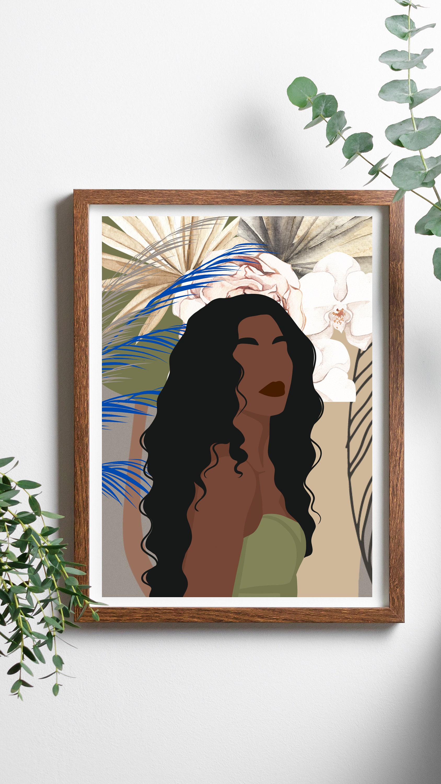 African American Boho Faceless Wall Art - Etsy