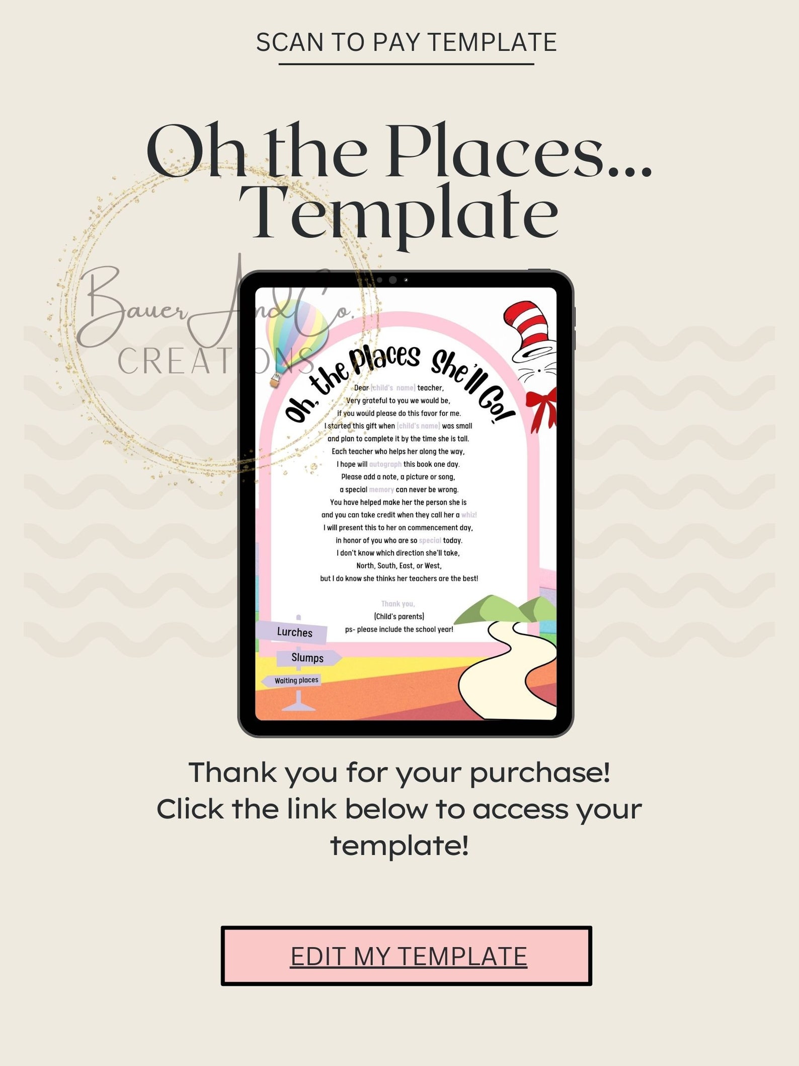 Oh the Places You'll Go Memory Book School Memories Dr Seuss Book ...