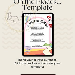 Oh the Places You'll Go Memory Book School Memories Dr Seuss Book ...