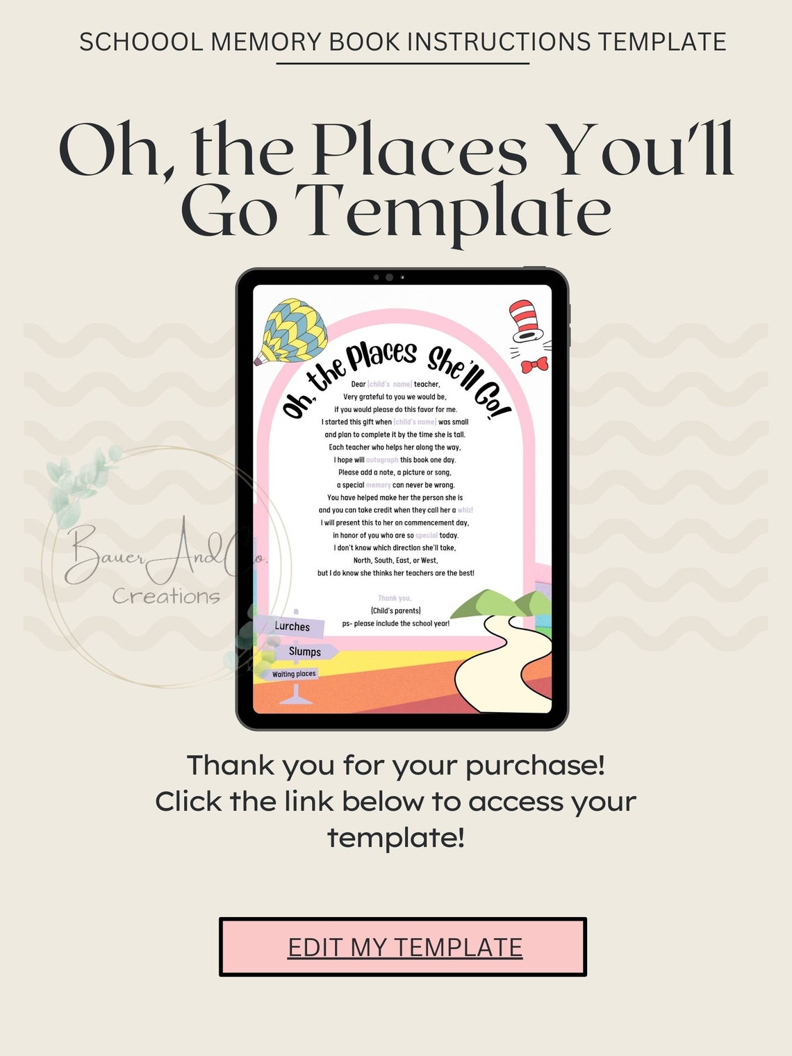Oh the Places You'll Go Memory Book School Memories Dr - Etsy