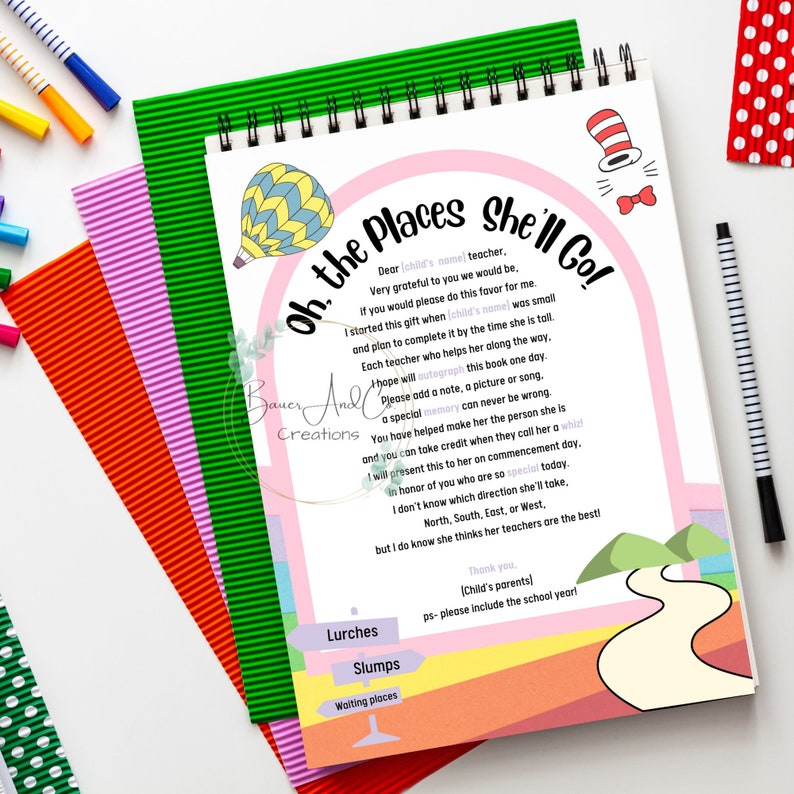 Oh the Places You'll Go Memory Book School Memories Dr - Etsy