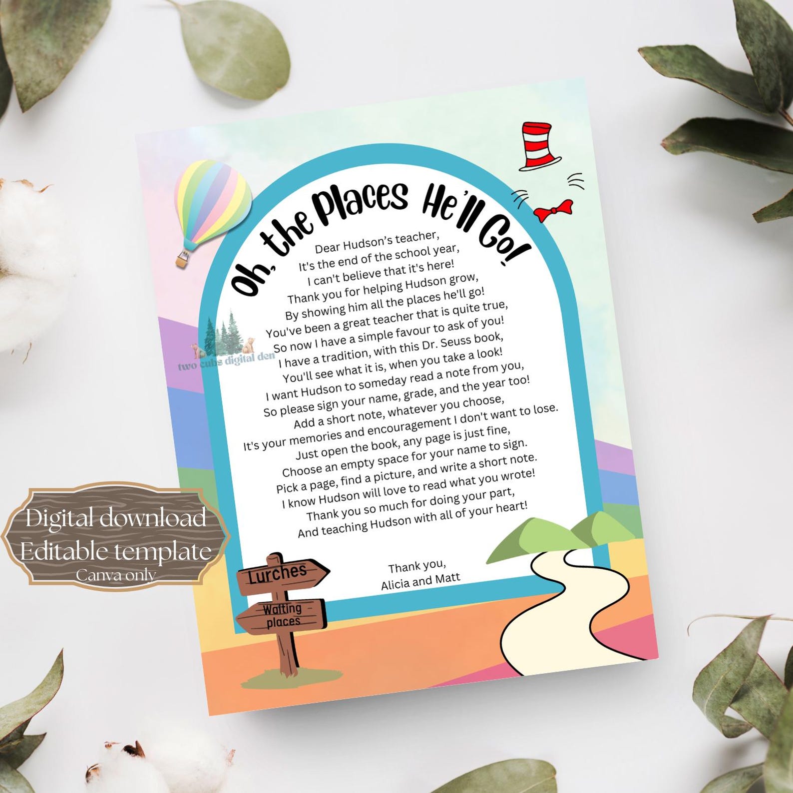 Oh the Places You'll Go Memory Book | School Memories | Dr Seuss Book ...