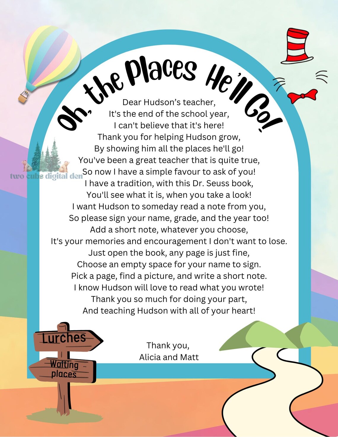 Oh the Places You'll Go Memory Book | School Memories | Dr Seuss Book ...