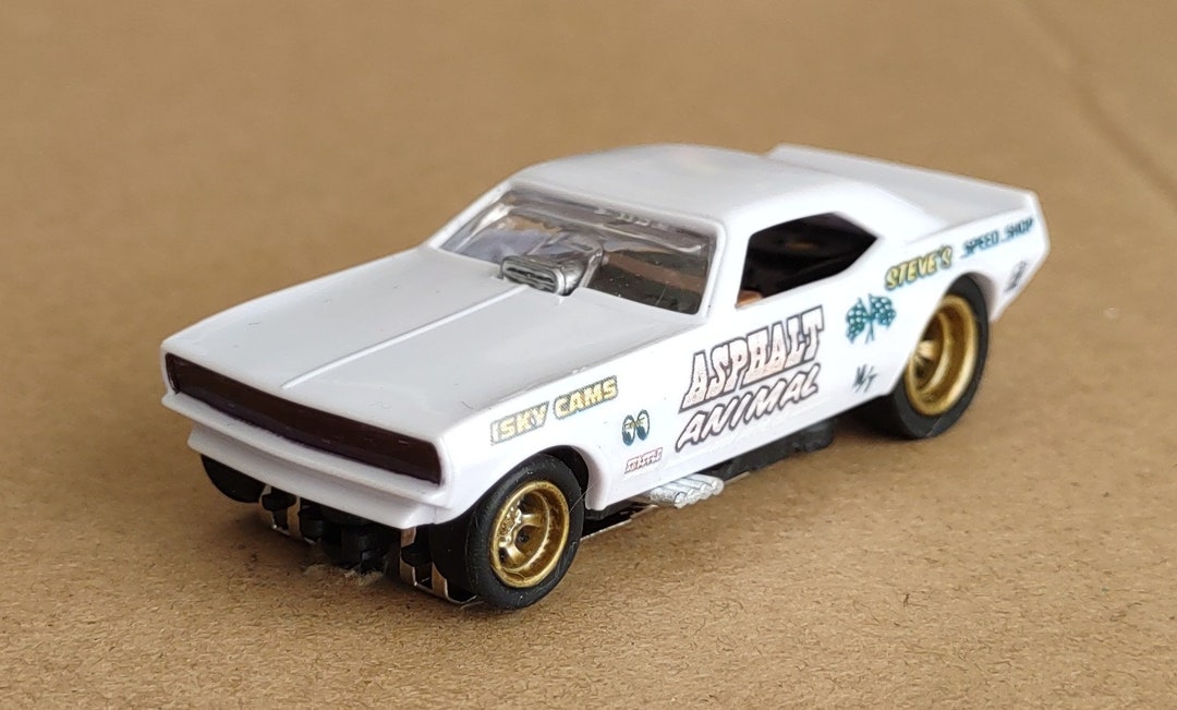 Slot Car, HO (1/64) Scale, 70 Cuda Funny Car Custom Build Asphalt ...