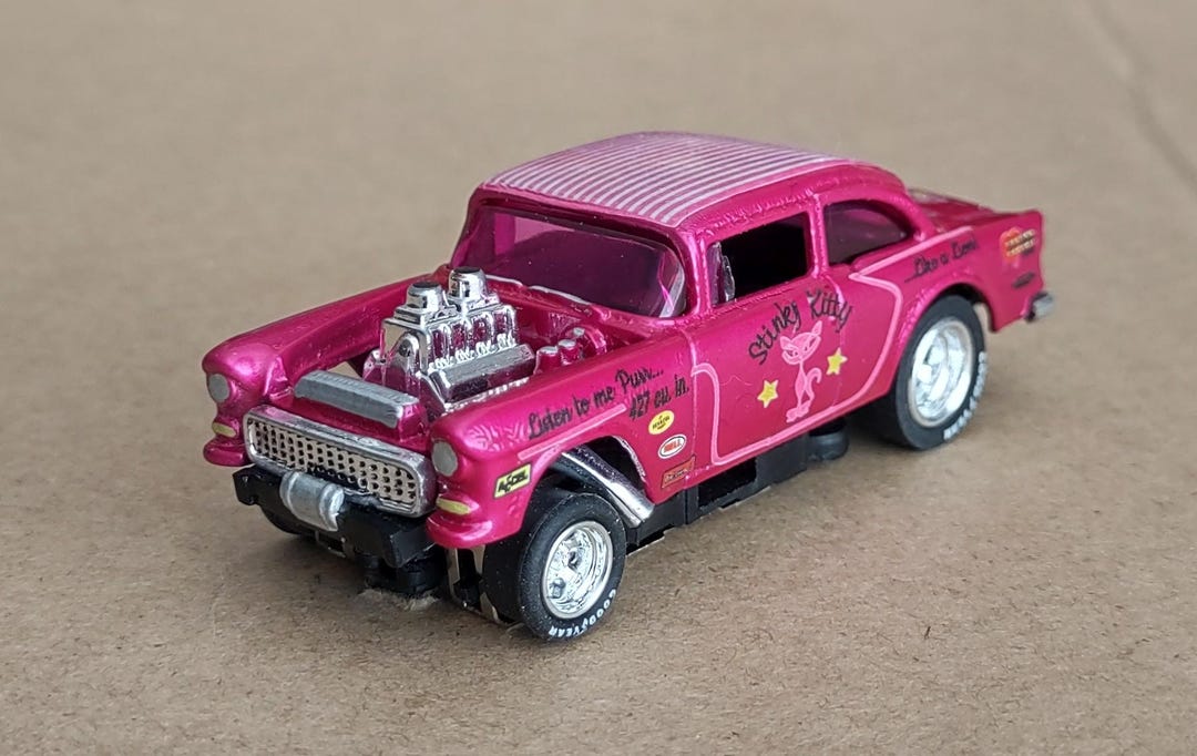 HO Scale Slot Car 55 Gasser Custom Hot Wheels Conversion Stinky Kitty ...