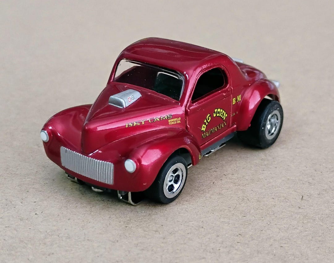 Slot Car, HO (1/64) Scale, Custom, 1941 Willy's NOS Johnny Lightning Body With Thunderjet 500 ...