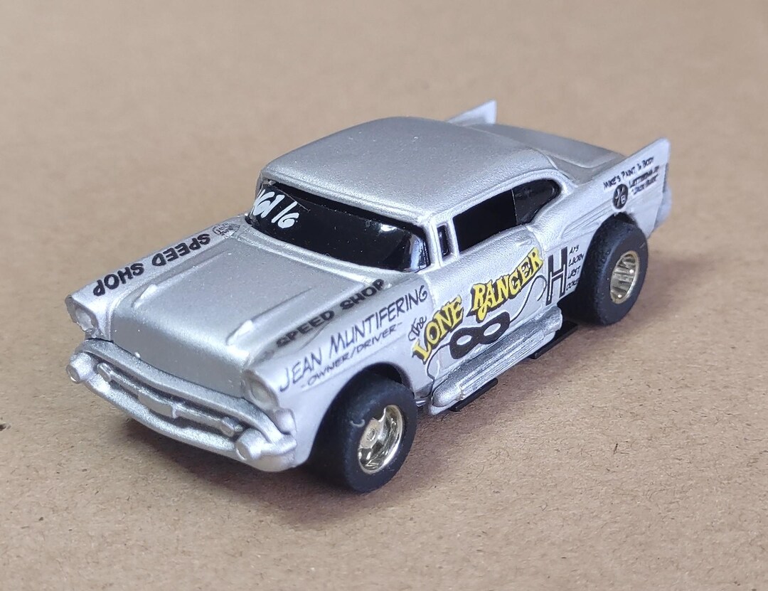 Slot Car, HO 1/64 Scale, 1957 Chevy Bel Air Tyco Body With New Tyco 440 ...