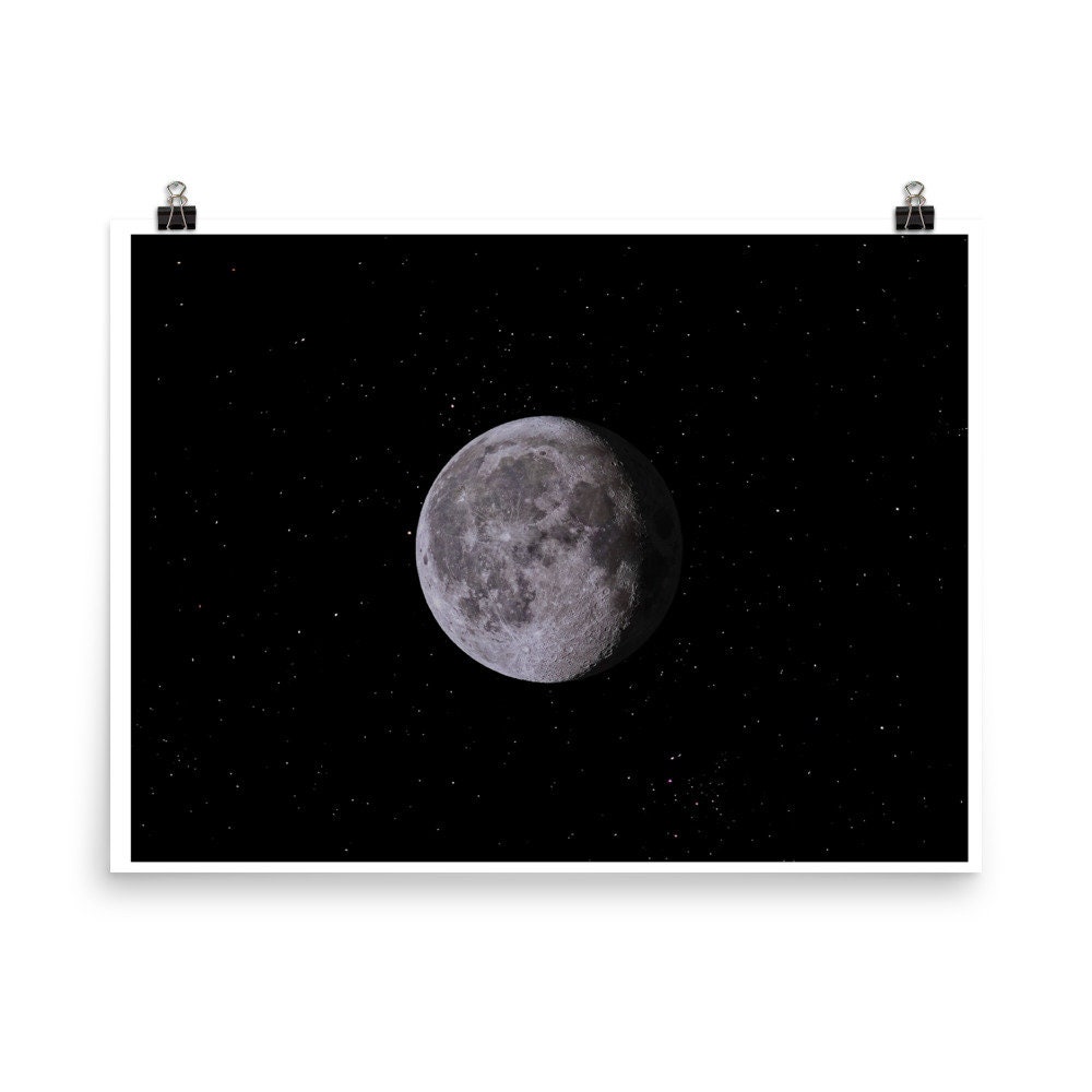 HDR Moon Poster - Etsy