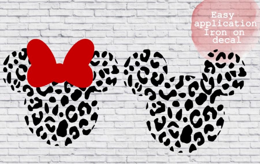 Cheetah Mickey Iron on Decal DIY Disneyland Disney Shirt - Etsy