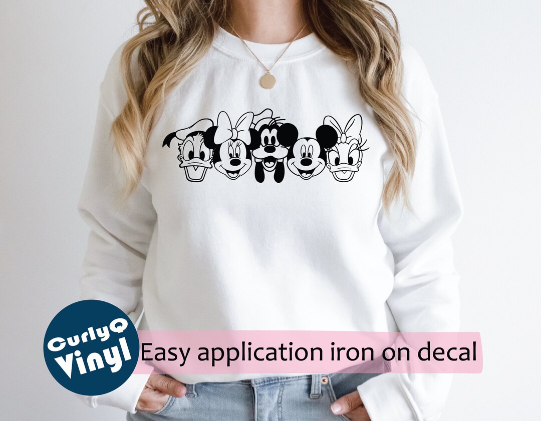 Mickey Mouse and Friends, Iron on Decal, Heat Transfer, HTV, Ready to ...