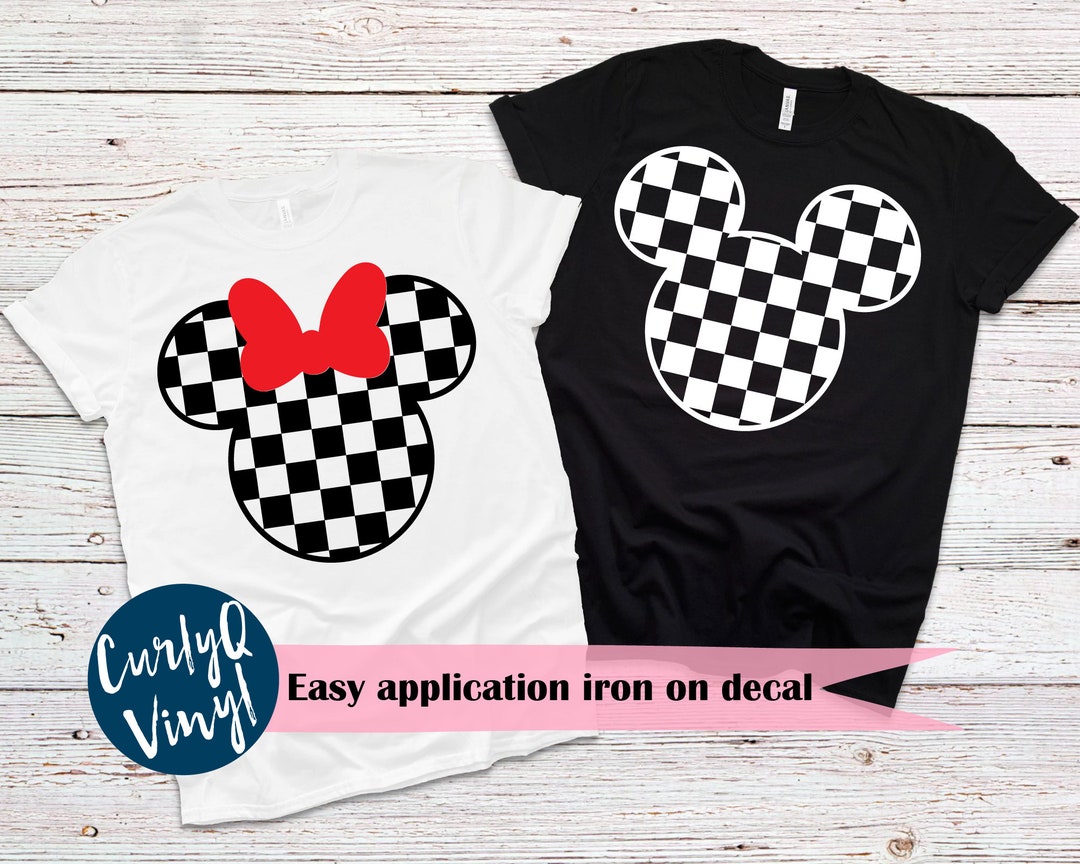 Checkered Mickey, Iron On, Disneyland Shirts, Disney World Shirts ...
