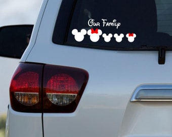 Mickey Mouse Family Car Decal - Etsy