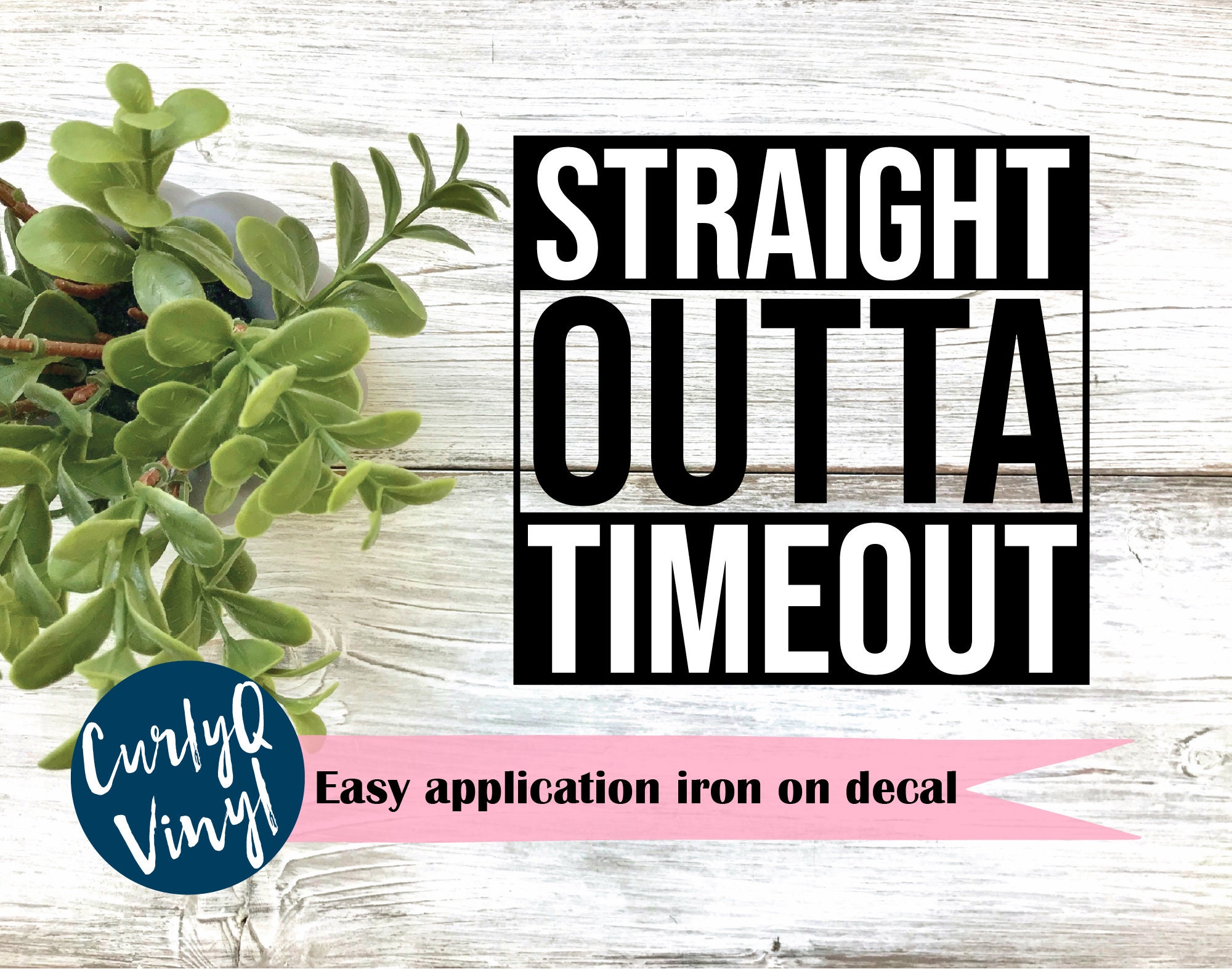 Straight Outta Timeout iron on decal toddler shirt funny | Etsy