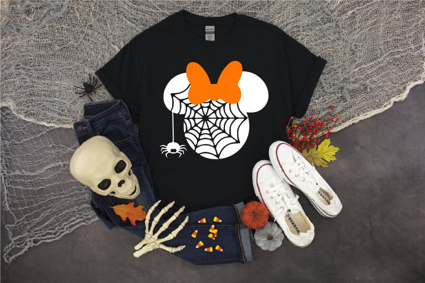 Mickey mouse spider web iron on decal minnie mouse | Etsy