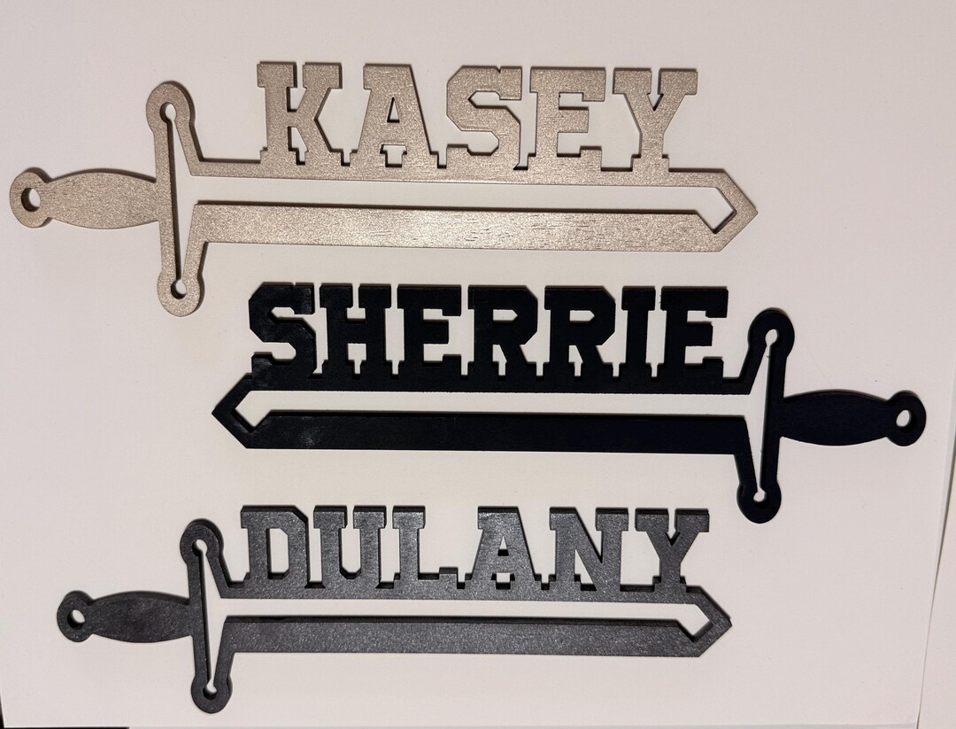 Personalized Sword Name Signs – Custom Wood Wall Decor - Etsy