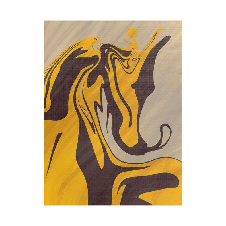 Roman Steed Art Print on Satin Canvas, Stretched Abstract Digital Art ...