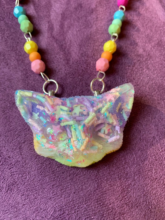 3 Eyed Ombré Sprinkle Cat - Etsy
