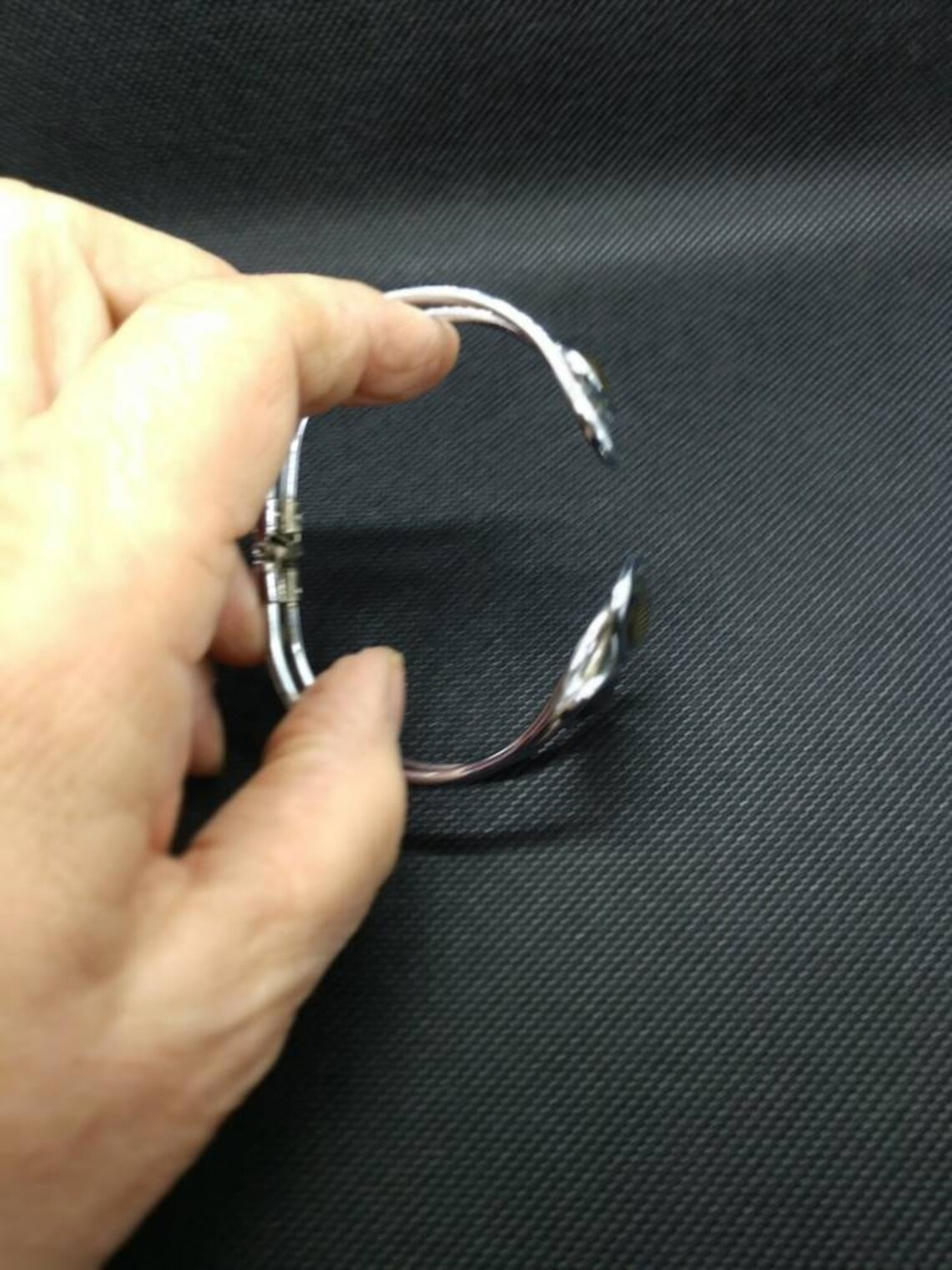 Vintage Silver tone Spring Hinge Bangle Cuff Bracelet | Etsy