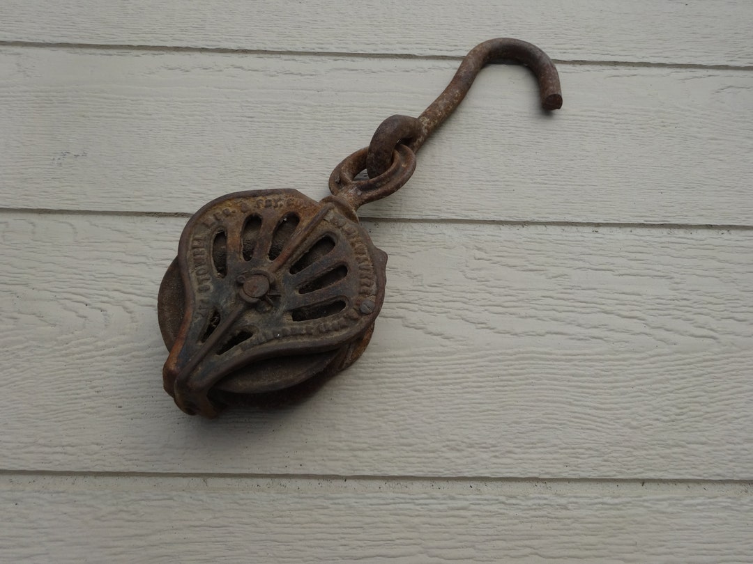 Rustic/primitive/antique Iron Hay Trolley With Attached Hook - Etsy