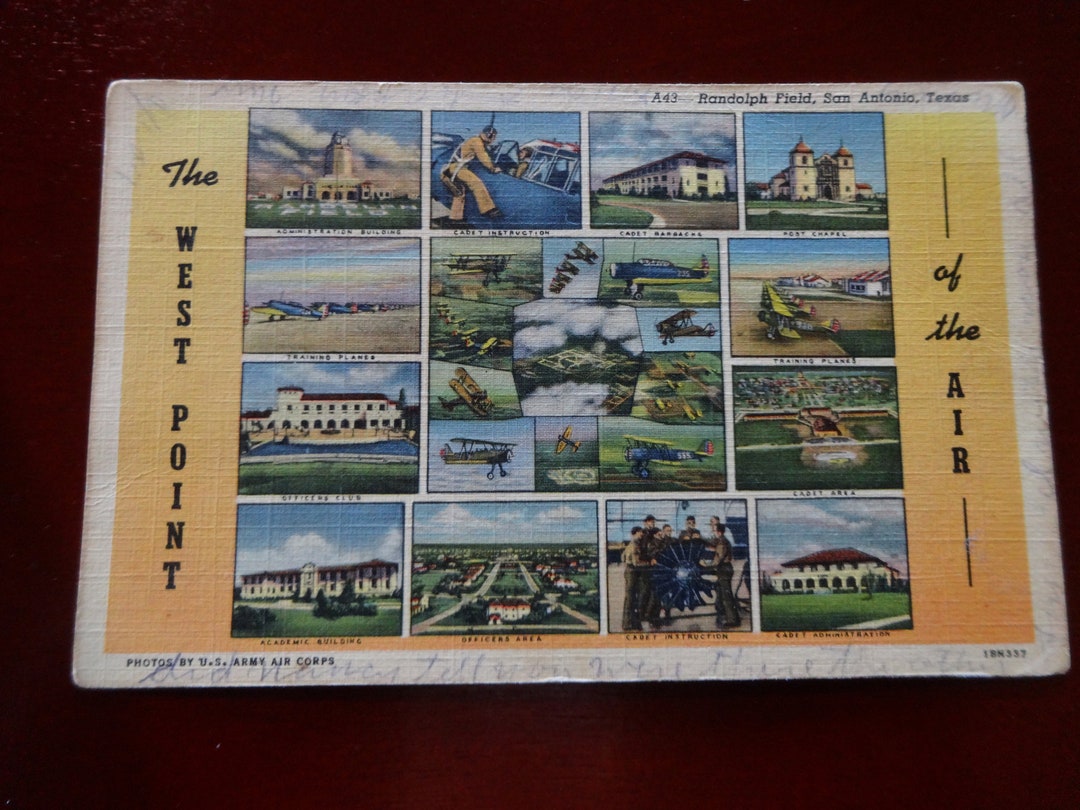 The West Point of the Air Randolph Field, San Antonio, Texas Vintage ...