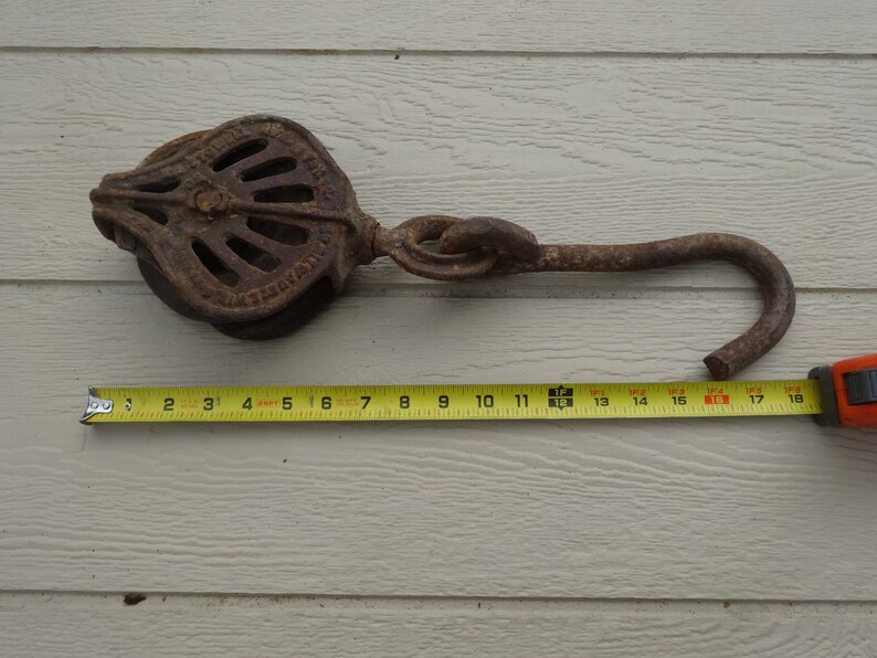 Rustic/primitive/antique Iron Hay Trolley With Attached Hook - Etsy