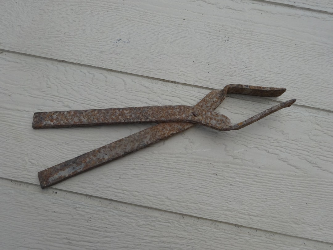 Primitive/antique/rustic Blacksmith Tongs - Etsy
