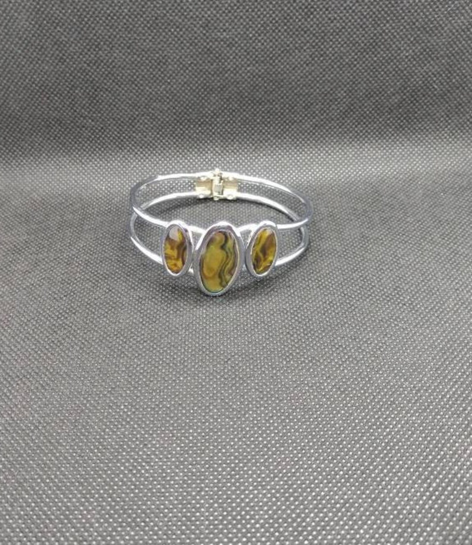 Vintage Silver tone Spring Hinge Bangle Cuff Bracelet | Etsy