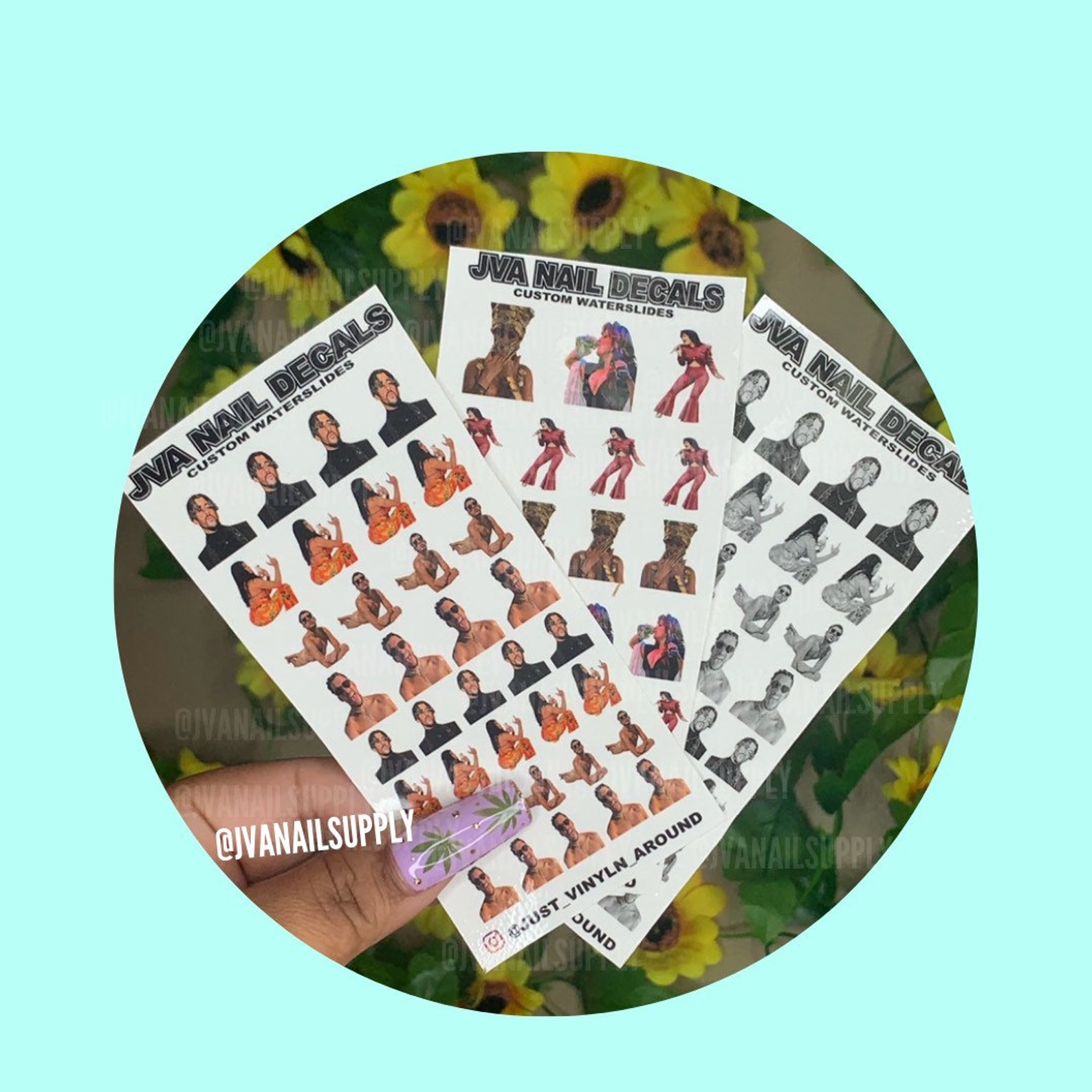 Custom Nail Art Waterslide Decals Custom Water Decals for - Etsy