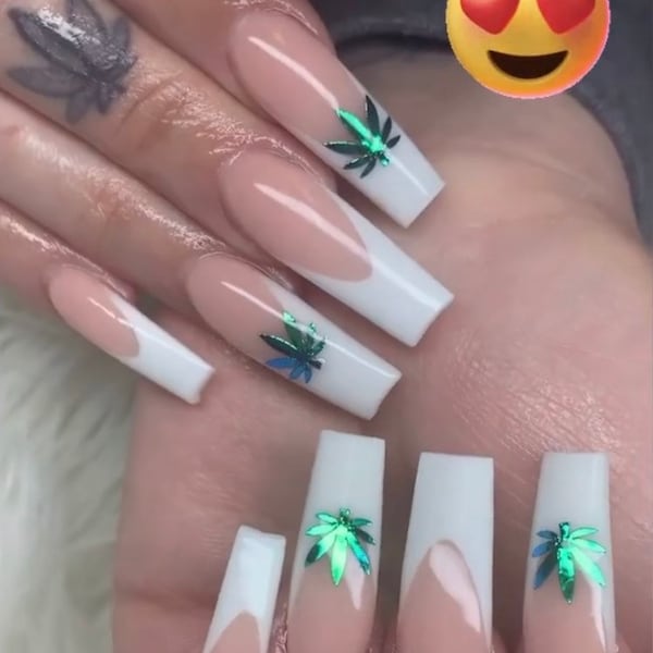 Weed Nail Decals - Etsy